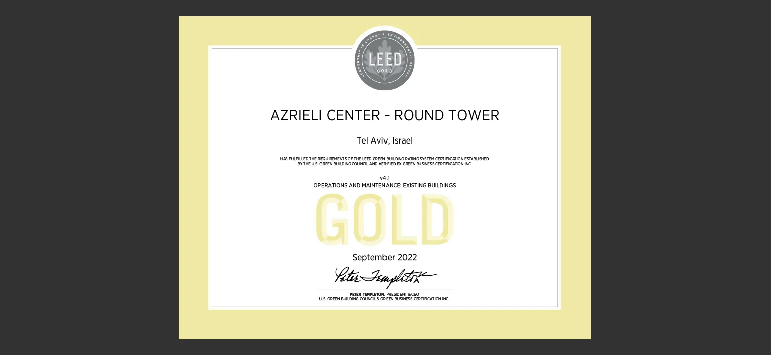 Sustainable Operation - Azrieli Group